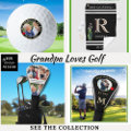 Family Photo Best Granddad Heart Custom Monogram Golf Head Cover | Zazzle