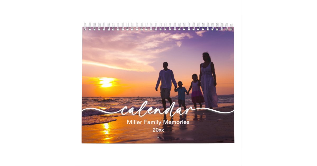 Family Photo Calendar, Editable Custom Calendar | Zazzle