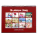 Family Photo Calendar, Editable Maroon Calendar | Zazzle