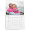 Family Photo Calendar, Editable White Calendar | Zazzle
