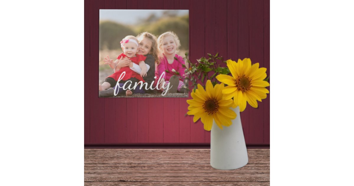 Family Photo Ceramic Tile | Zazzle