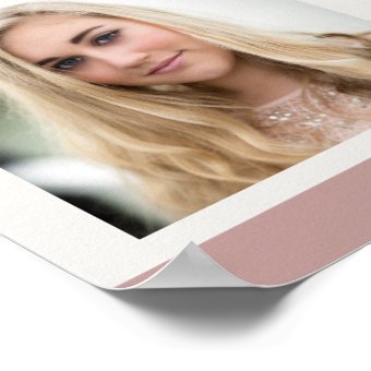 FAMILY Photo Collage 6 Picture Strip Pink Custom Poster | Zazzle