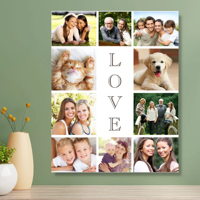 Family Photo Collage Acrylic Photo Tile | Zazzle