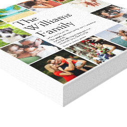 Family Photo Collage Modern Definition Canvas Print | Zazzle