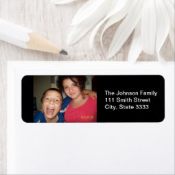 Family Photo Custom Address Labels | Zazzle