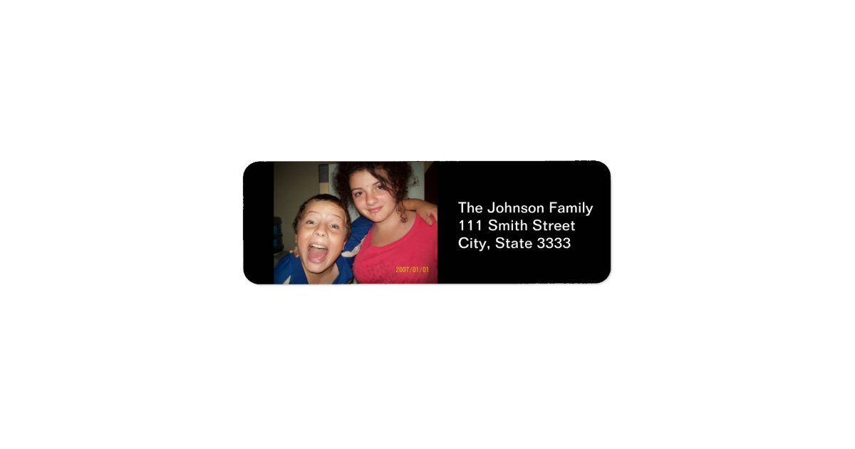 Family Photo Custom Address Labels | Zazzle