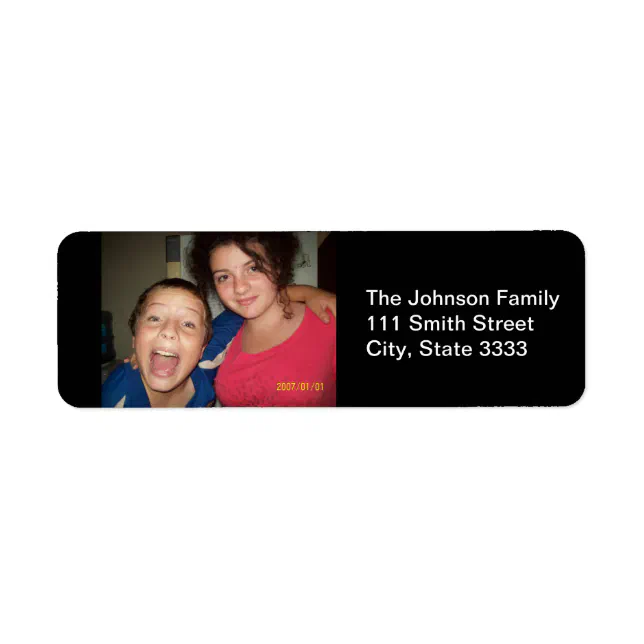 Family Photo Custom Address Labels | Zazzle