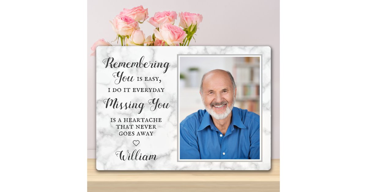 Family Photo Remembrance Memorial Plaque | Zazzle