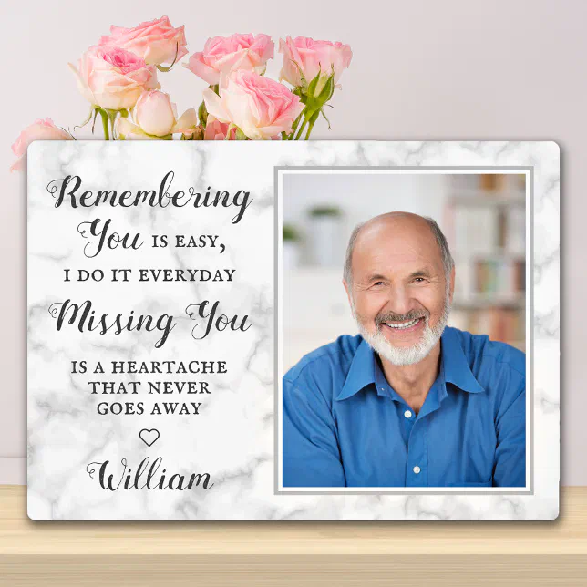 Family Photo Remembrance Memorial Plaque | Zazzle