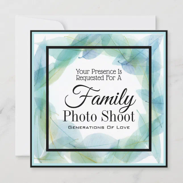 Family Photo Shoot Invitation | Zazzle