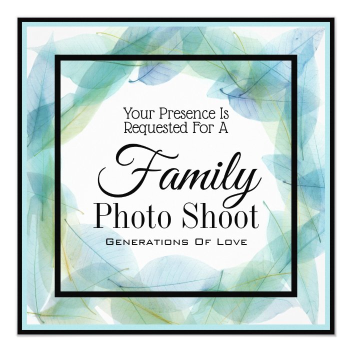 Family Photo Shoot Invitation | Zazzle.com