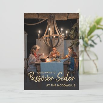 Family Photo Template Passover Seder Invitation | Zazzle