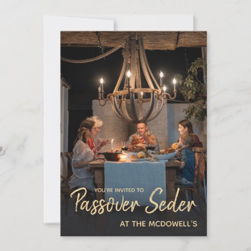 Family Photo Template Passover Seder Invitation | Zazzle