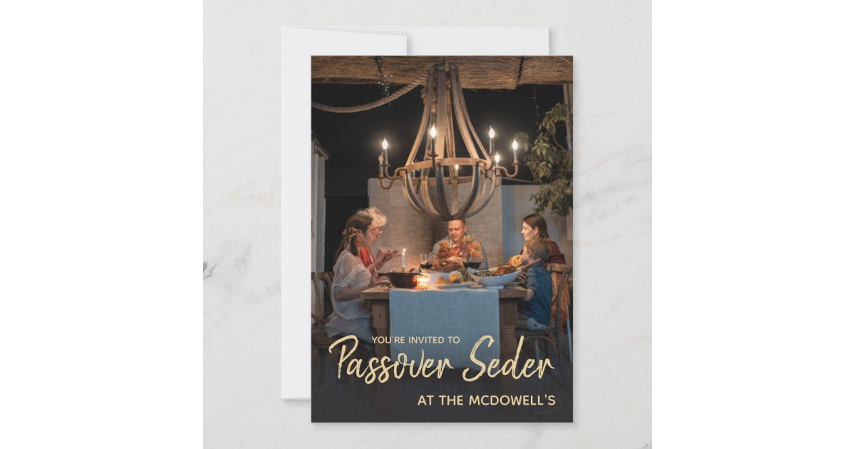 Family Photo Template Passover Seder Invitation | Zazzle