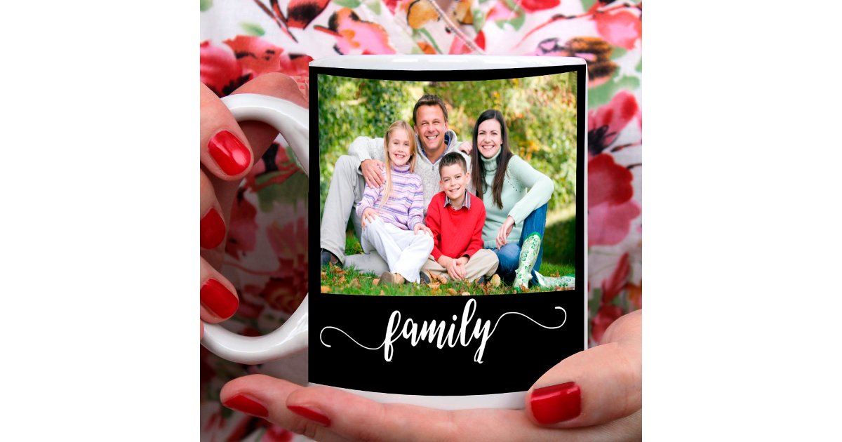 Family Photo Template Photo Mugs | Zazzle