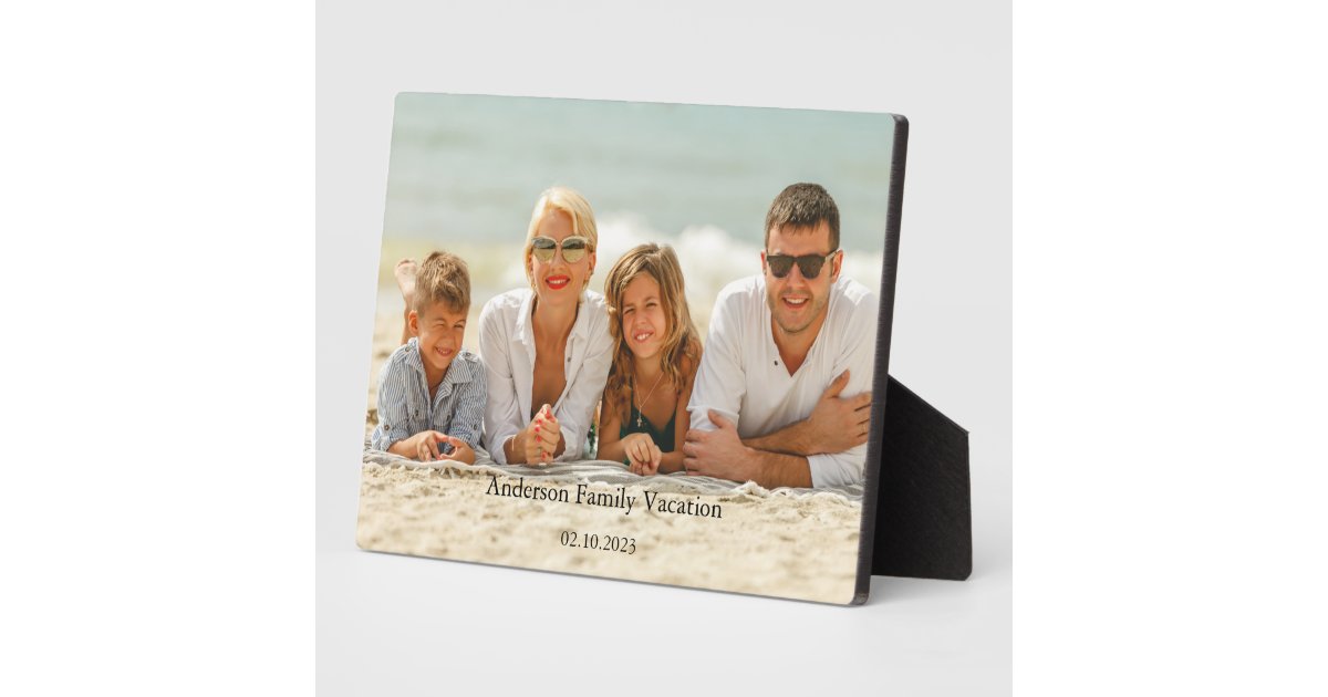 Family Photo Vacation Plaque | Zazzle