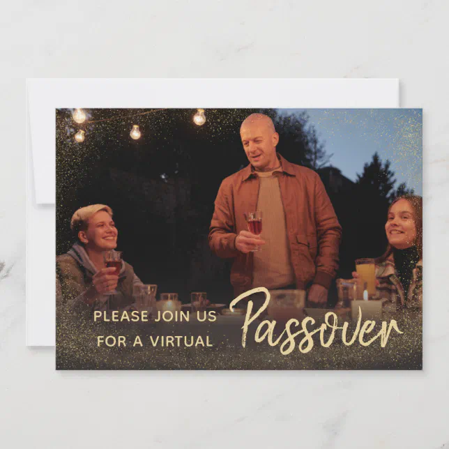 Family Photo Virtual Passover Invitation | Zazzle