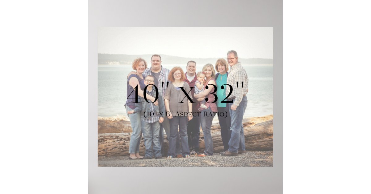 Family Photos 40x32 TEMPLATE Poster | Zazzle
