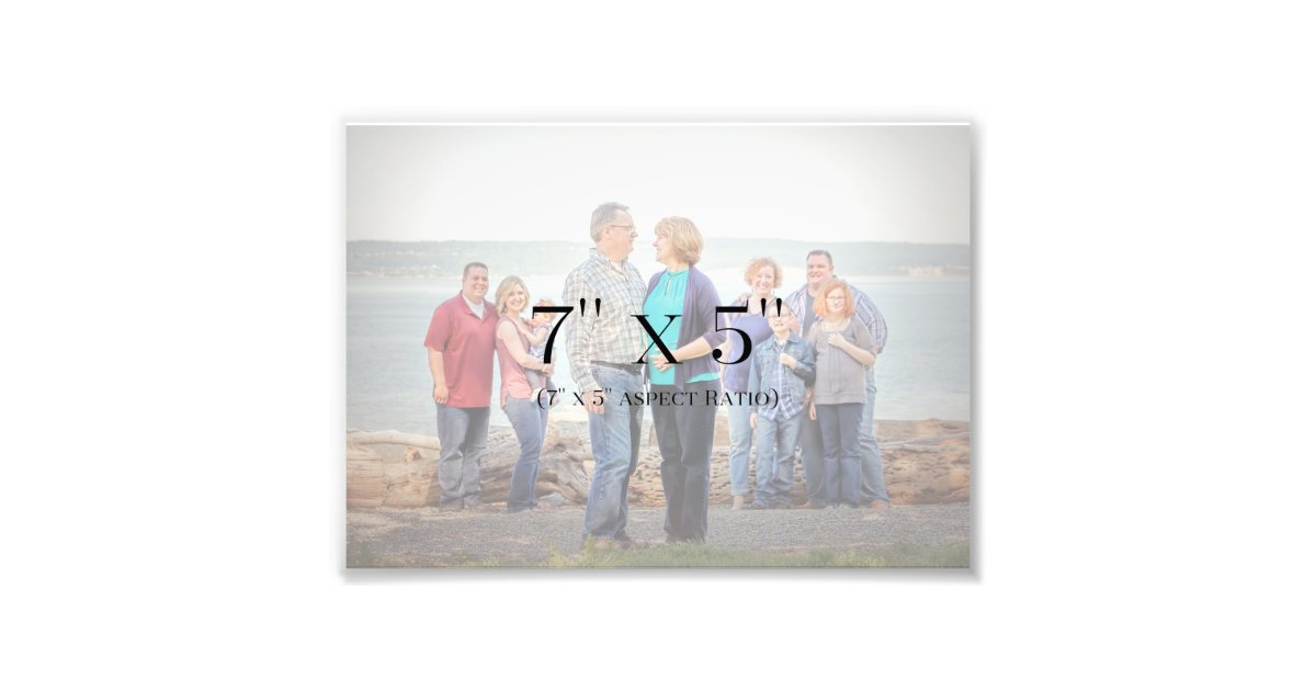 Family Photos 7x5 TEMPLATE Photo Print | Zazzle