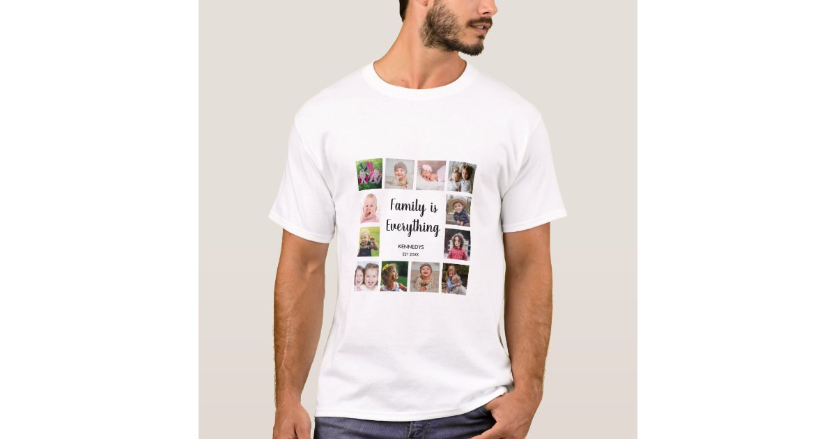 Family Quote 12 Photo Collage T-Shirt | Zazzle