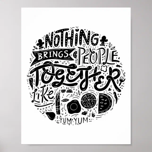Family Quotes, Food Quotes, Wall Décor Poster | Zazzle
