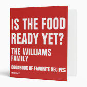 family recipes funny cookbook red binder | Zazzle