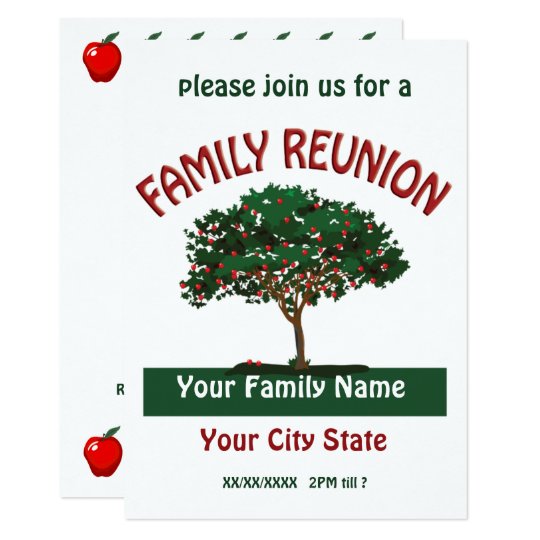 Family Reunion Apple Tree Invitation | Zazzle.com