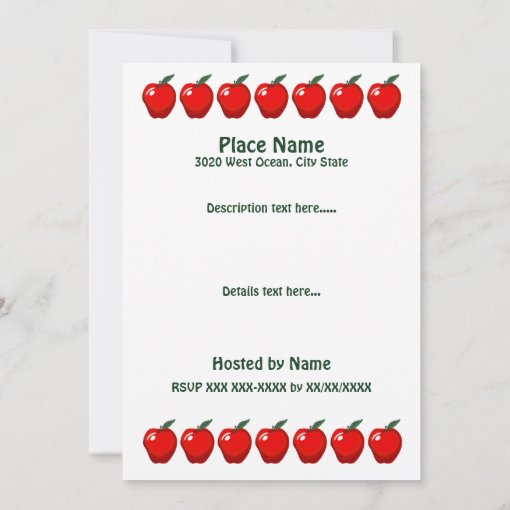 Family Reunion Apple Tree Invitation | Zazzle