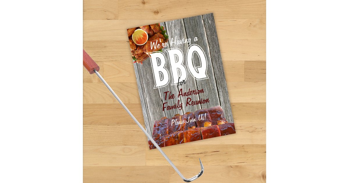 Family Reunion BBQ Party Invitation | Zazzle