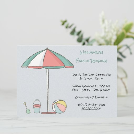 Family Reunion Beach Party Invitation | Zazzle