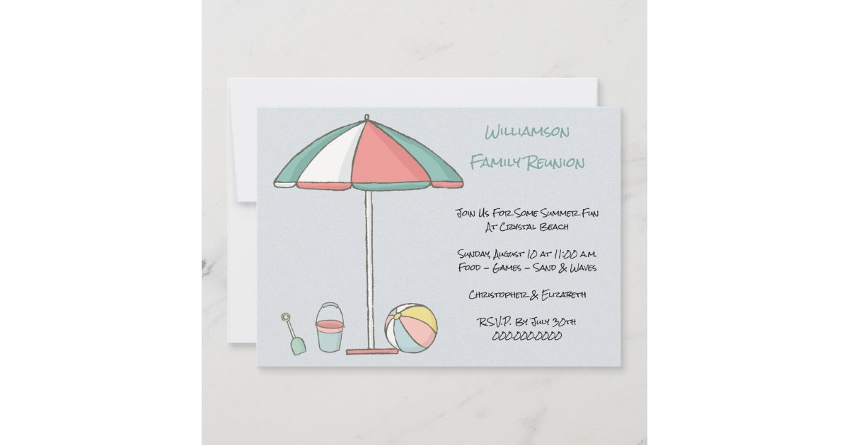 Family Reunion Beach Party Invitation | Zazzle.com