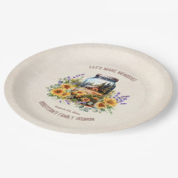 Family Reunion Birthday Forest Cabin Paper Plates | Zazzle