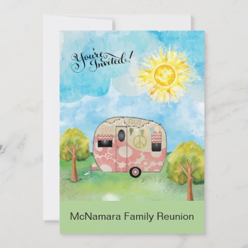 Family Reunion Camping Weekend Invitation | Zazzle