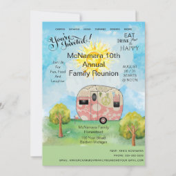 Family Reunion Camping Weekend Invitation | Zazzle