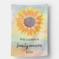 Family Reunion Colorful House Flag | Zazzle