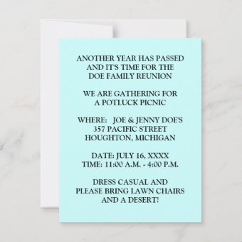Family Reunion Croquet Lawn Casual Invitations | Zazzle