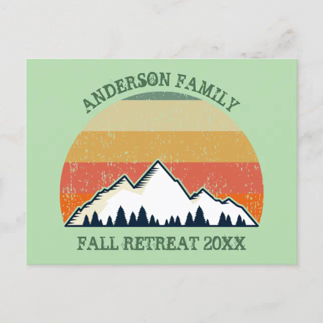 Family Reunion Custom Sunset Party Invitation Postcard | Zazzle