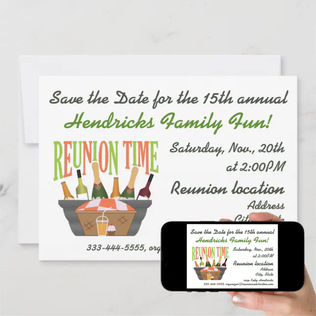 Family reunion design. invitation | Zazzle