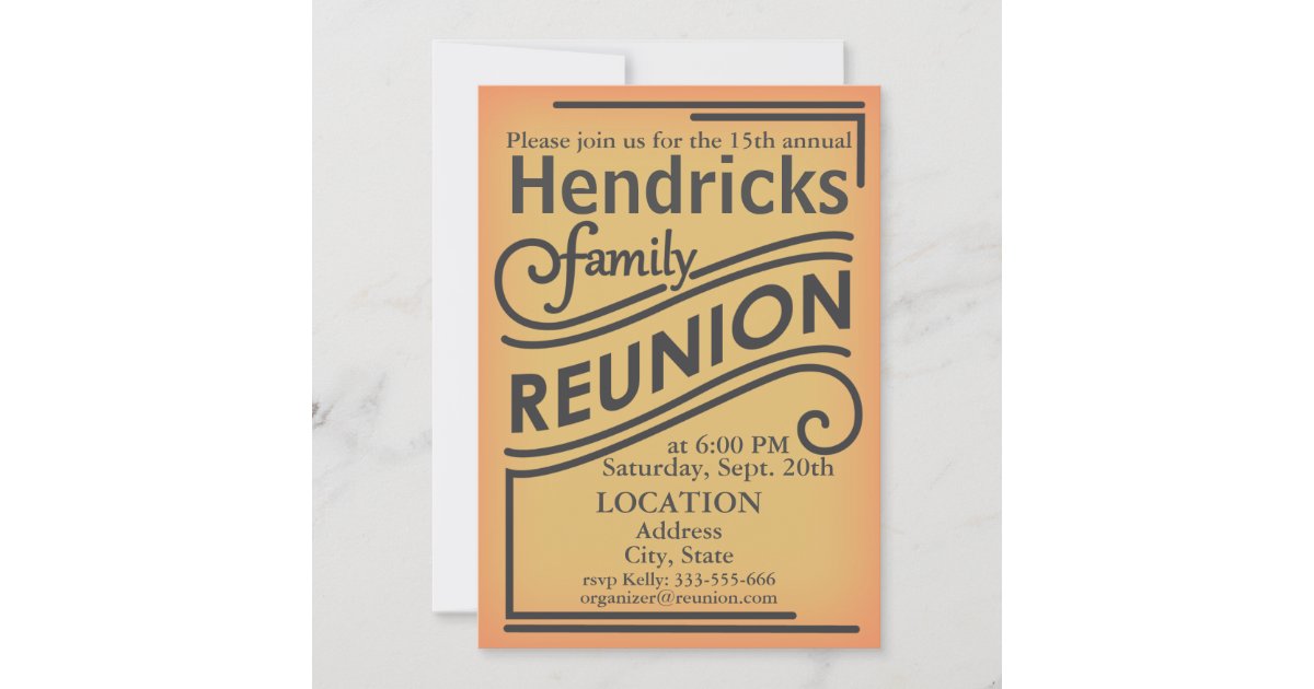 Family Reunion design Invitation | Zazzle
