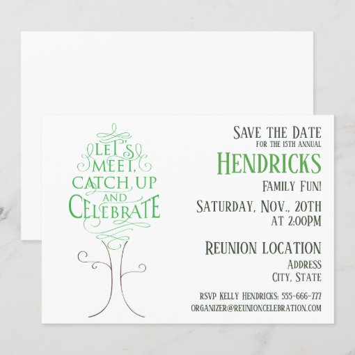 Family reunion design. invitation | Zazzle