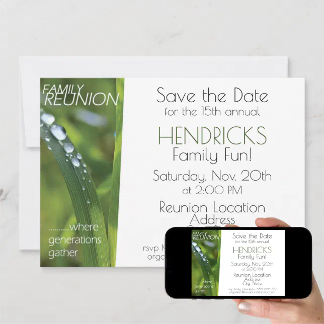 Family reunion design. invitation | Zazzle