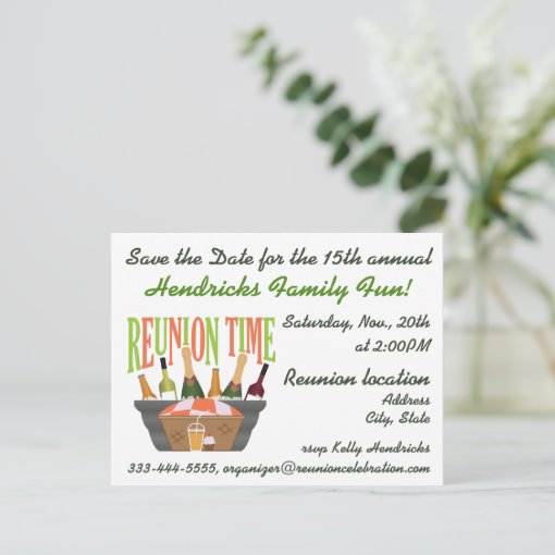 Family reunion design. postcard | Zazzle