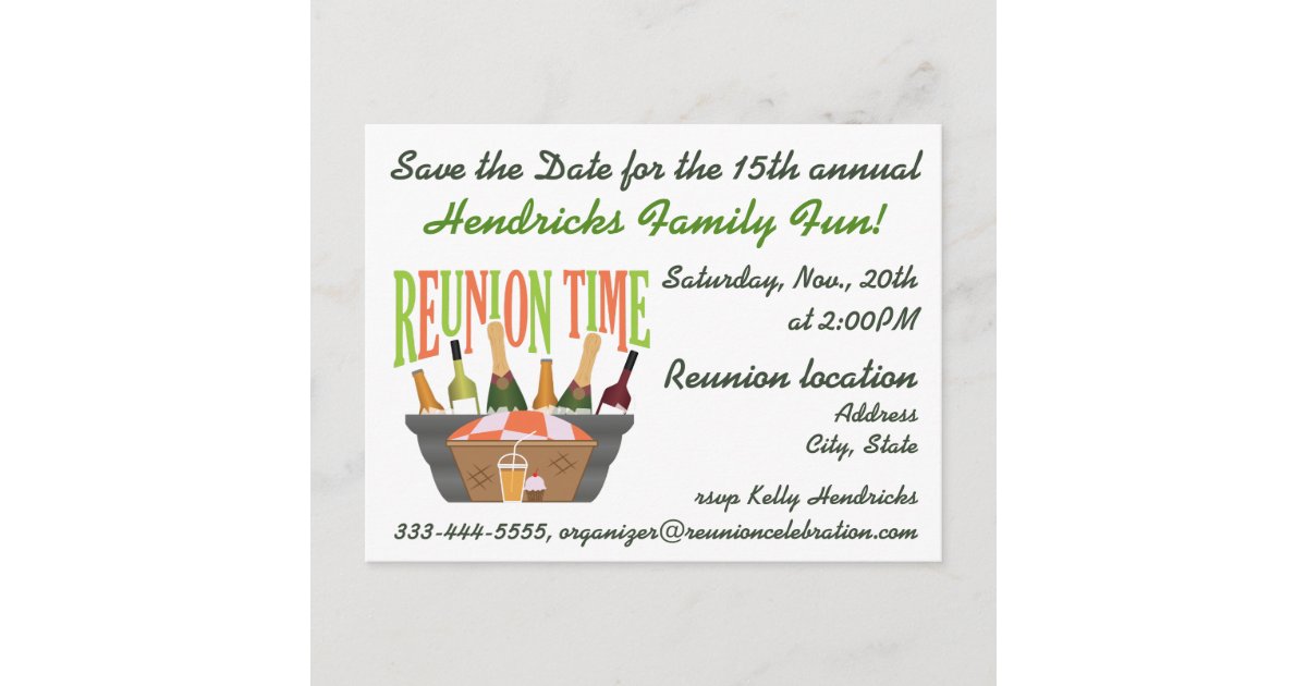 Family reunion design. postcard | Zazzle