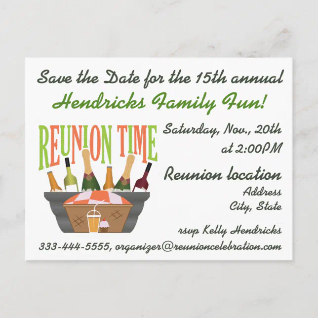 Family reunion design. postcard | Zazzle