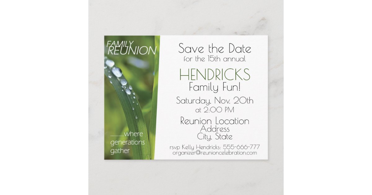 Family reunion design. postcard | Zazzle