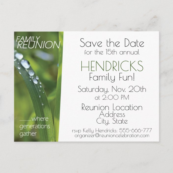 Family reunion design. postcard | Zazzle.com