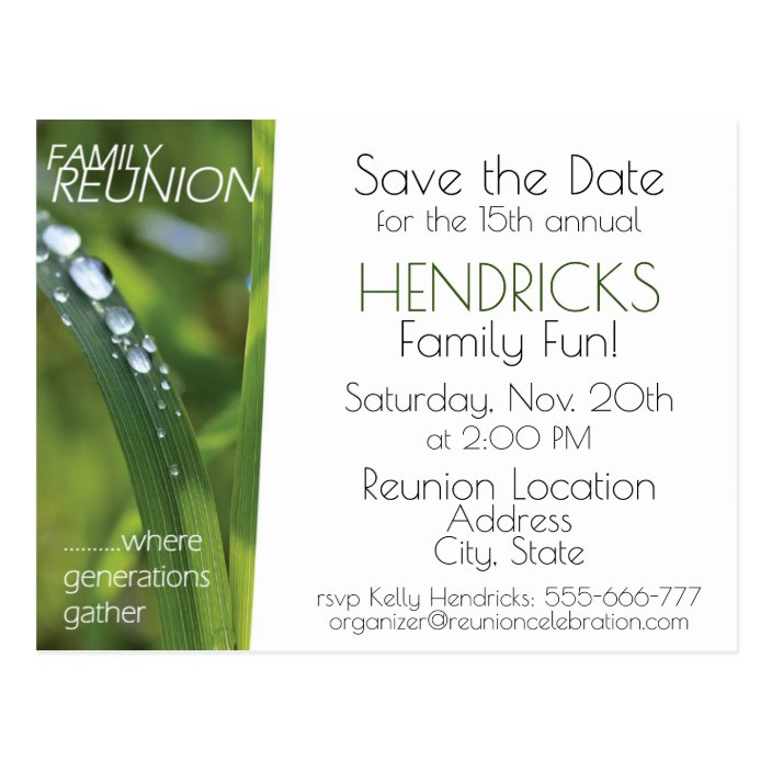 Family reunion design. postcard | Zazzle.com