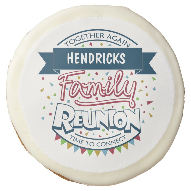 Family reunion design sugar cookie | Zazzle