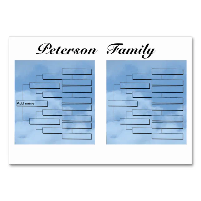 Family Reunion Dinner Table Card | Zazzle