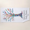 Family Reunion Family Tree Beach Towel | Zazzle